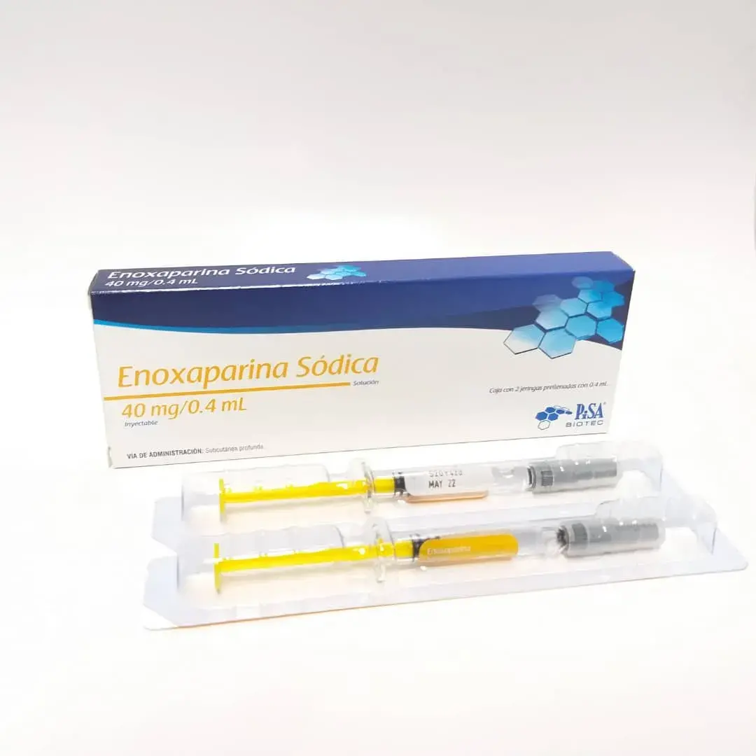 Enoxaparina Sódica 40Mg/0.4Ml / Caja 2 Jeringas De Vidrio Prellenadas 0.4Ml