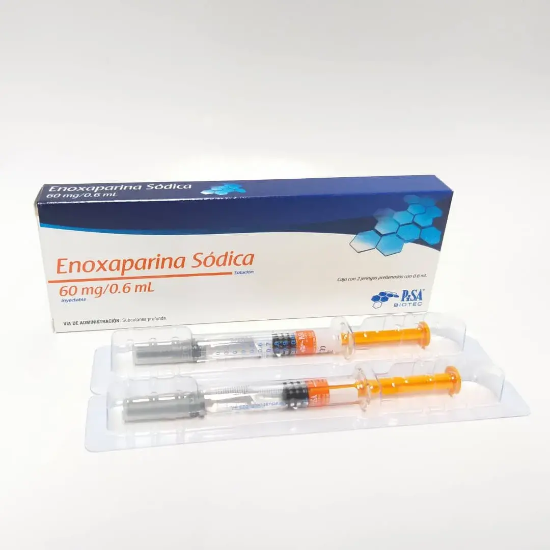 Enoxaparina Sódica 60Mg/0.6Ml / Caja 2 Jeringas De Vidrio Prellenadas 0.6Ml