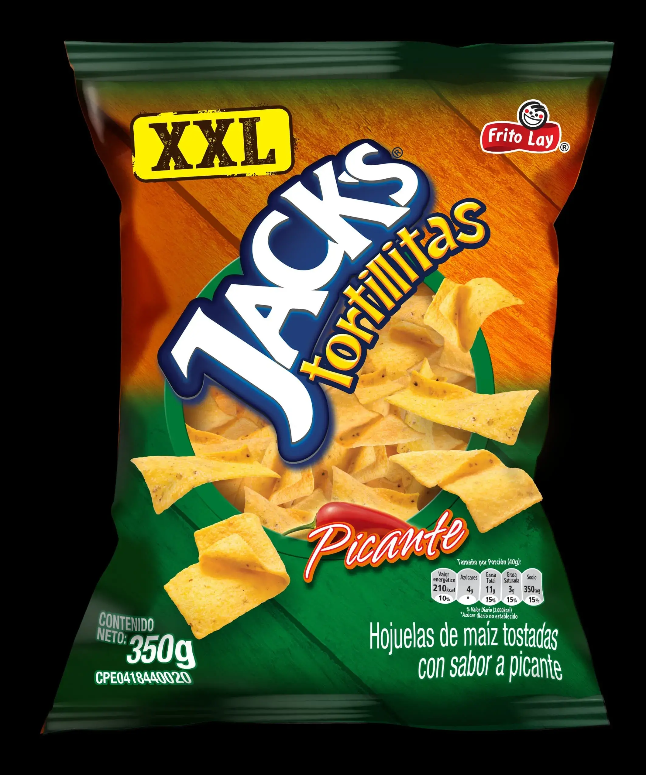 Jacks Tortillitas Picante XXL 350g Unidad